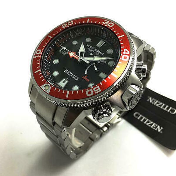 Men's Citizen Eco-Drive Promaster Aqualand Diver's Depth Sensor Watch ...