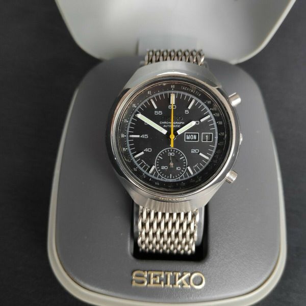 Rare Vintage seiko 6139-7100 Helmet Chronograph/plus Original fishbone ...