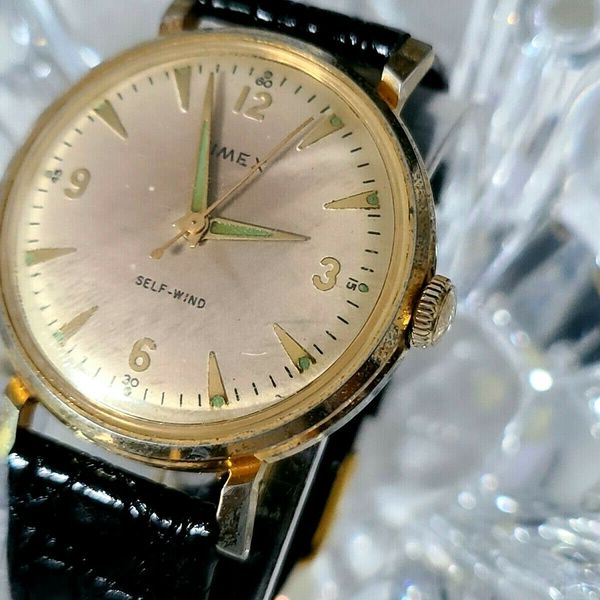 Vintage early 1959 Timex Viscount SelfWind Great Britain 6A59 Men Watch ...