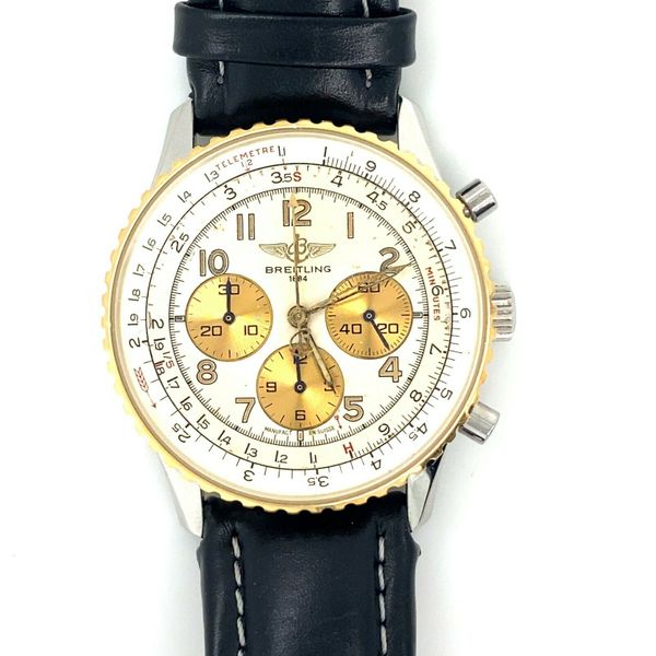 Breitling Navitimer 18K Yellow Gold Bezel Chronograph Automatic Men's ...