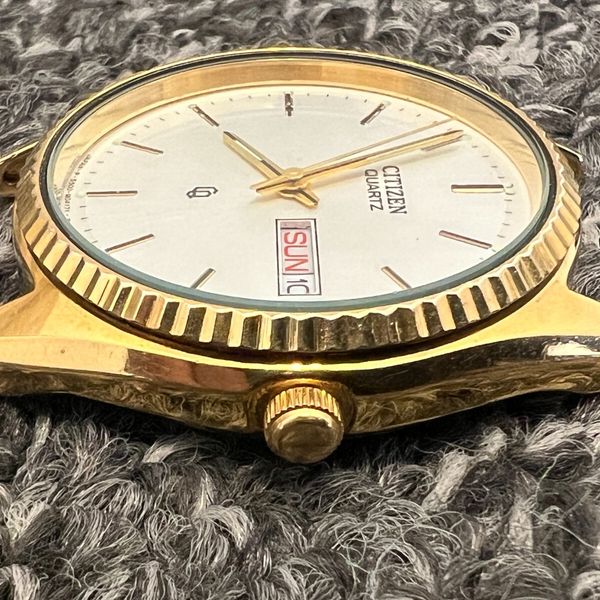 Citizen Quartz Gold Tone Day/Date Men's Watch Body 5500-076141 (No Band ...