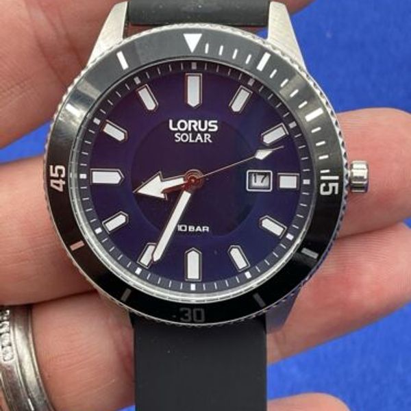 LORUS by Seiko SOLAR MEN'S Diver Style Blue Dial RX313AX9 Watch ...