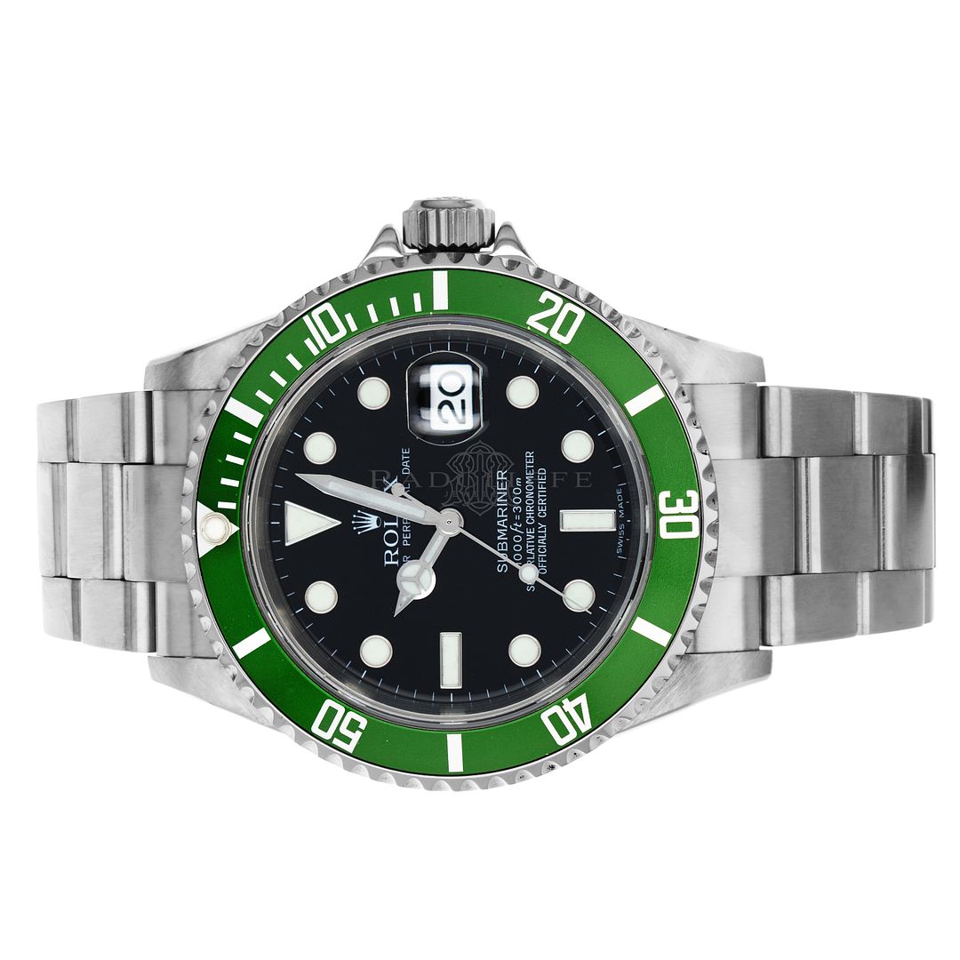 FS- Rolex 16610 Z Kermit Sub 16610LV Anniversary Submariner w/ Box ...