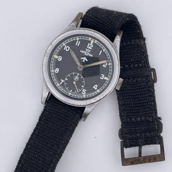 Lemania DIRTY DOZEN MILITARY WWW WATCH WW2 Promethium DIAL British VERY ...