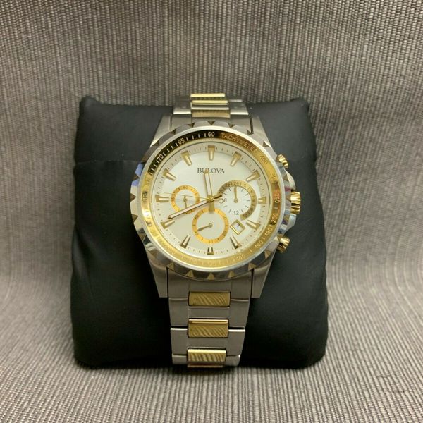 Bulova Marine Star - Stainless Steel - 98B014 Mens Chronograph Watch ...