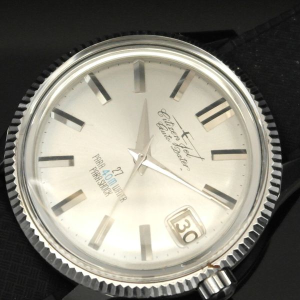 Vintage Citizen Jet 1964 Men's Classic Fluted Watch Bezel 27 Jewels ...
