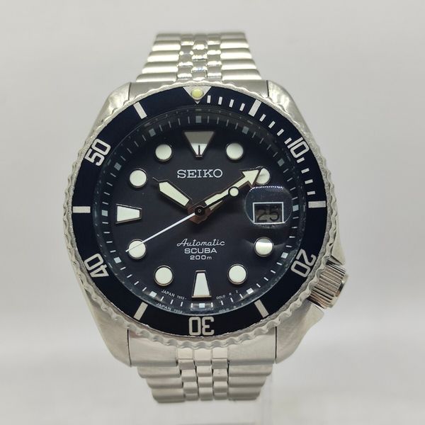 PRE OWNED SEIKO DIVERS 7002-700J SUMO BLACK DIAL AUTOMATIC MENS WATCH ...