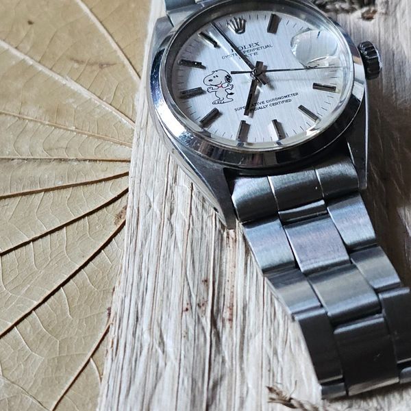 VINTAGE ROLEX OYSTER PERPETUAL 1500 SNOOPY DIAL MEN'S AUTOMATIC WATCH ...