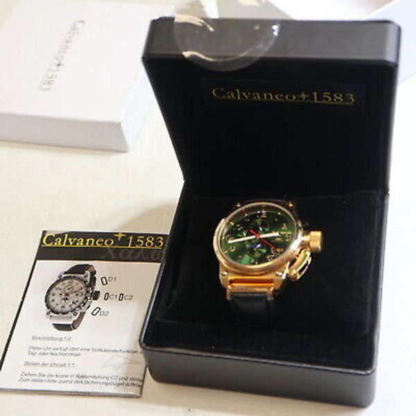 Calvaneo 1583 Automatic Men's Watch, Glass Base, Screwed Crown, 45 mm ...