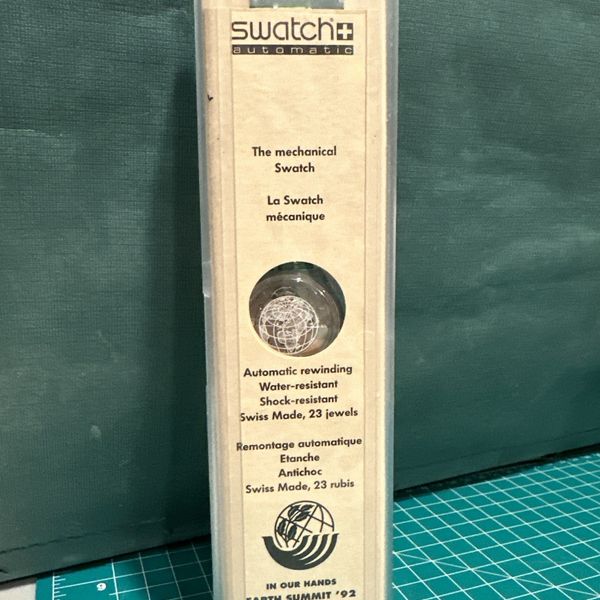 VINTAGE SWATCH WRIST WATCH SWISS MADE NOS RETRO EARTH SUMMIT 1992 ...