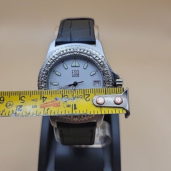 Rare Watch ESQ BY MOVADO SWISS Genuine Diamond Bezel Mother of Pearl ...