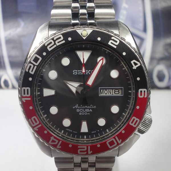 SEIKO 150M DAY/DATE DIVERS AUTO MENS WATCH 6309-729A 'BLACK SCUBA' (SN ...