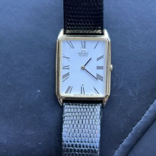 Vintage Seiko Men's Tank 5Y30-5D51 Quartz Roman Classic Dress Watch 27mm RARE!!! | WatchCharts ...