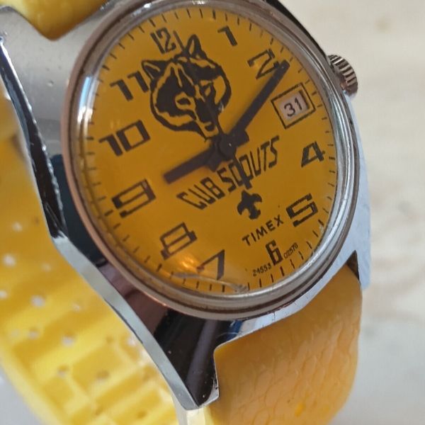 SERVICED 1971 Timex Cub Scout Camper Sprite, 30mm, Hand Winding Watch ...