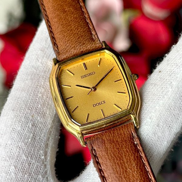 Vintage Seiko Dolce Tank Quartz Men's Watch 5E61-5A10 | WatchCharts Marketplace