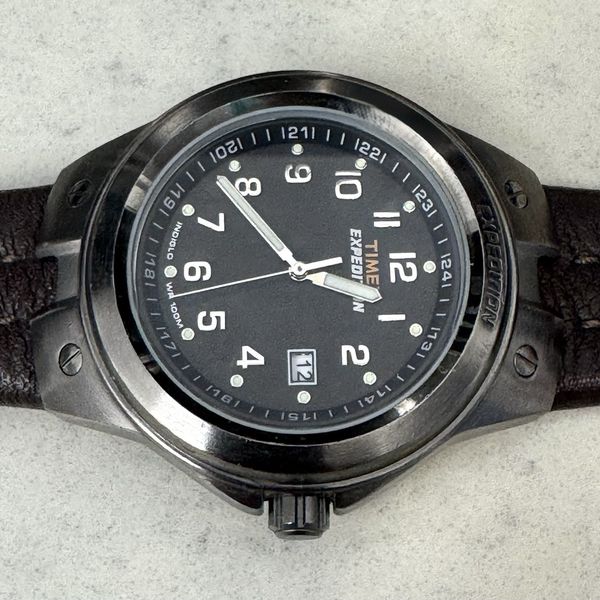 EXCELLENT Menâ s TIMEX EXPEDITION GUN METAL FIELD WATCH - BACKLIGHT ...