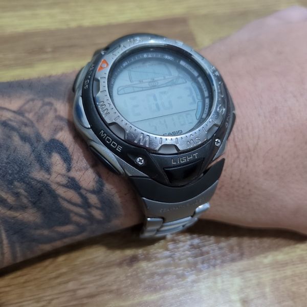 Casio Vintage Digital Watch Sea Pathfinder Triple Sensor Moon 2274 SPF ...