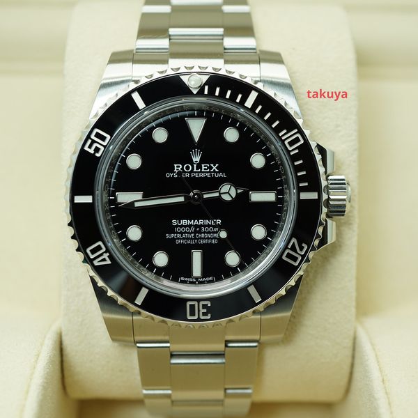 FSOT:Rolex 114060 SUBMARINER CERAMIC NO DATE 2019 WARRANTY COMPLETE SET ...