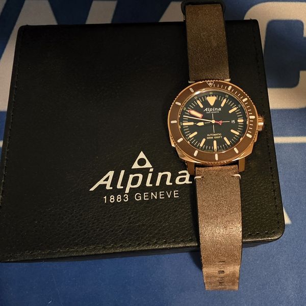 Alpina Seastrong Diver 300 Automatic Bronze Wristwatch | WatchCharts ...