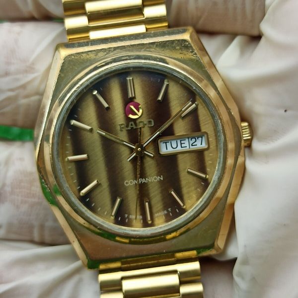 LUXURY VINTAGE RADO COMPANION DASHED AUTOMATIC WATCH SWISS MADE 70s MEN ...