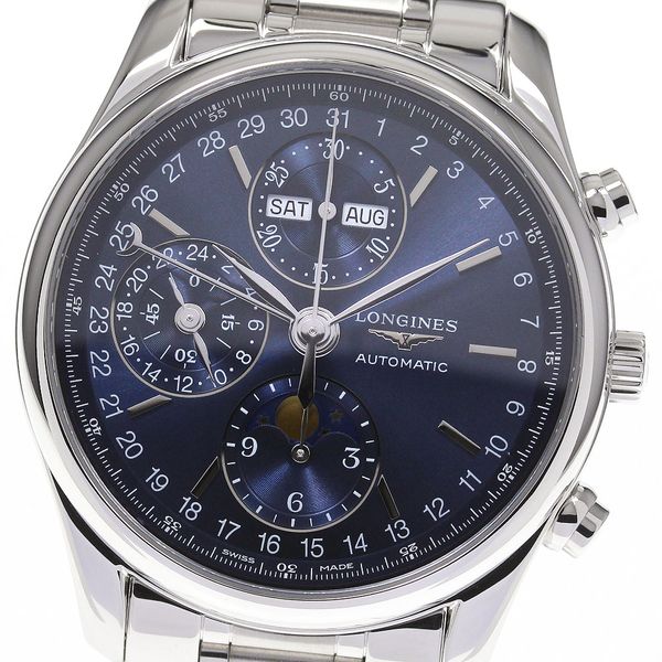 ☆Good Condition [LONGINES] Longines Master Collection Triple Calendar ...
