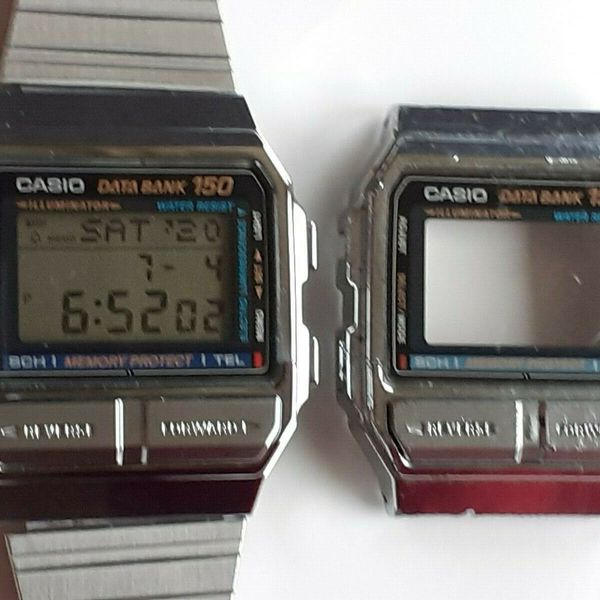 Vintage Casio Watch Data Bank 150 DB-1500 BRAND NEW CASE and STRAP ...