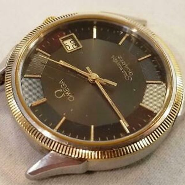 Omega Seamaster Quartz Cal.1342, Black PIE PAN DIAL, Nice case, No ...