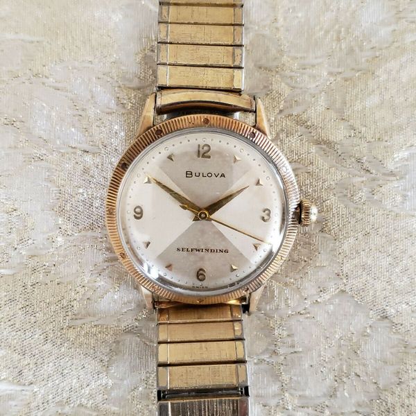 Vintage men's Bulova watch L3 1953 10kt gold plated self-winding WORKS ...