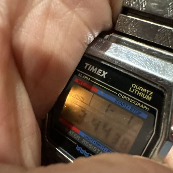 Working Vintage Timex Men's Watch Digital Chronograph One Button Not ...