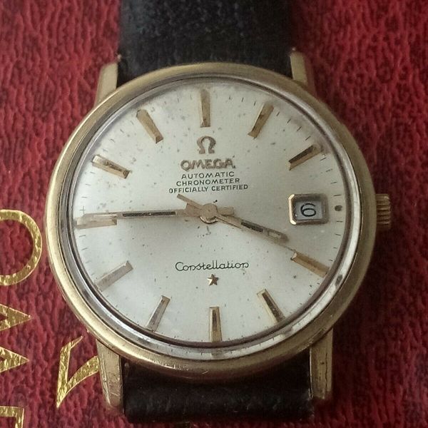 omega CONSTELLATION date automatic GOLD & S.STEEL cal 564 year 1969 ref ...