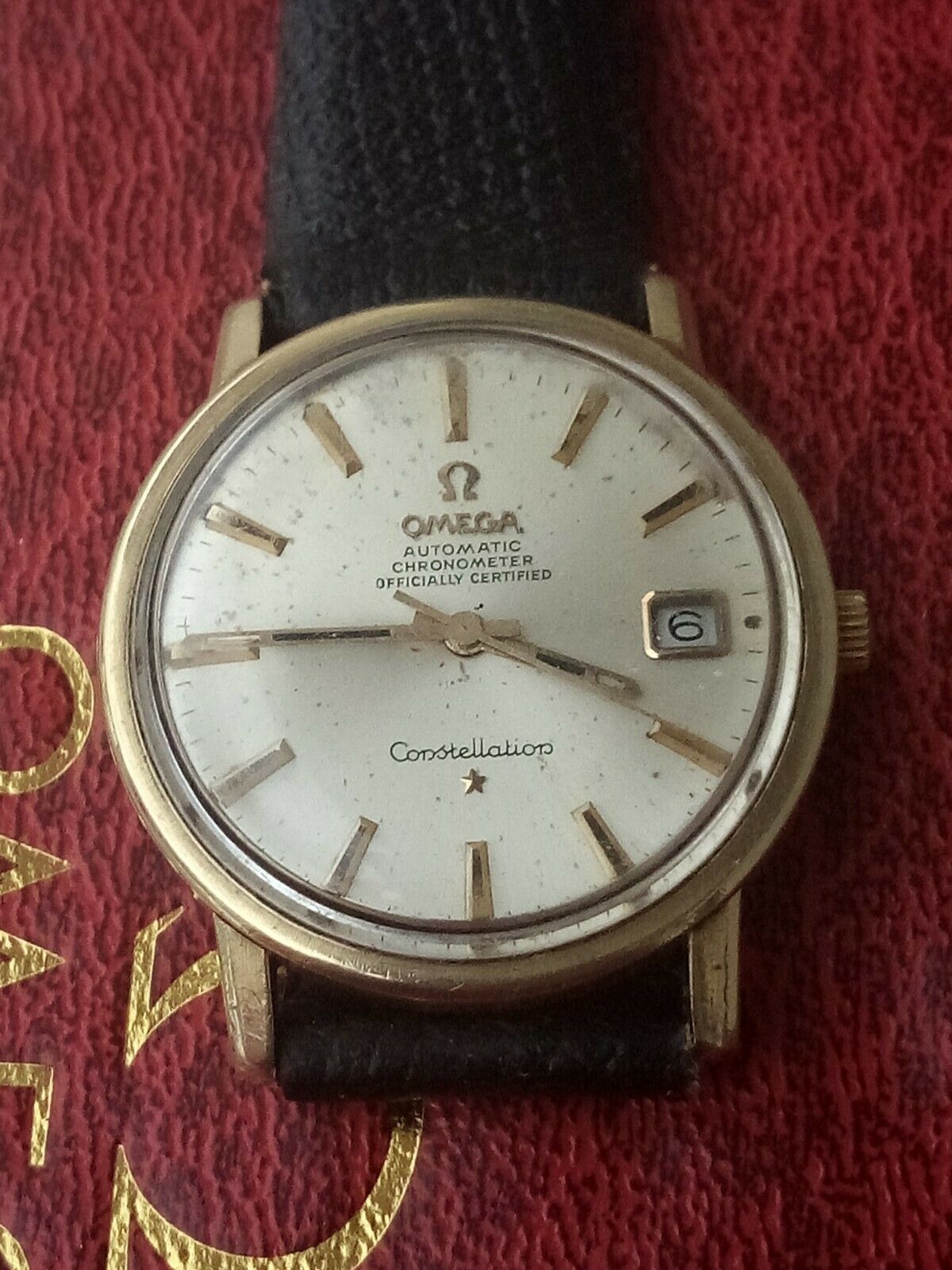 omega CONSTELLATION date automatic GOLD & S.STEEL cal 564 year 1969 ref ...