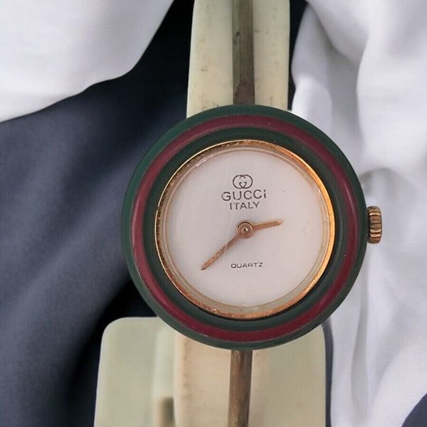 GUCCI Change Bezel Watch Quartz 11 colors Gold Women's Working JUNK ...