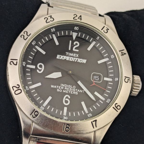 Mens Timex Expedition Pilots Watch Indiglo Quartz Black Dial Military Style | WatchCharts ...