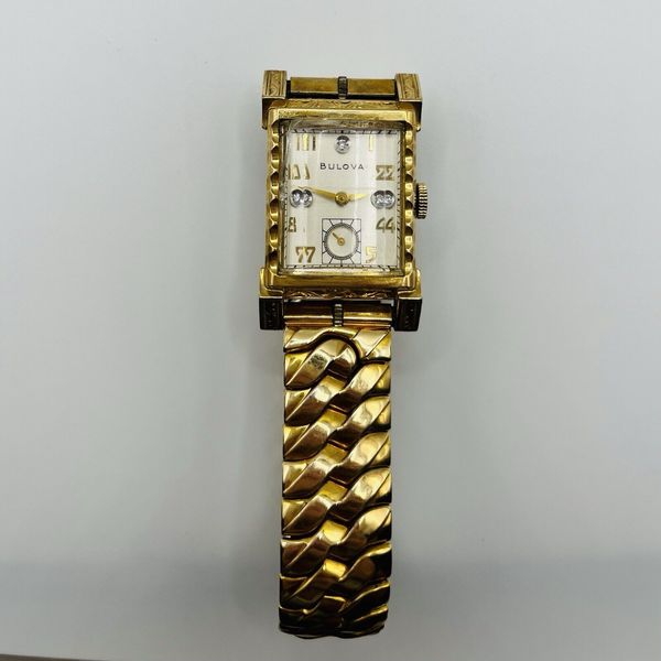 1950s Bulova Watch Gold Plated And Gold Filled Springy Wrist Band ...