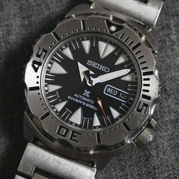 Seiko Black Monster 2nd gen SRP307J1 No reserve Japan made airdiver ...