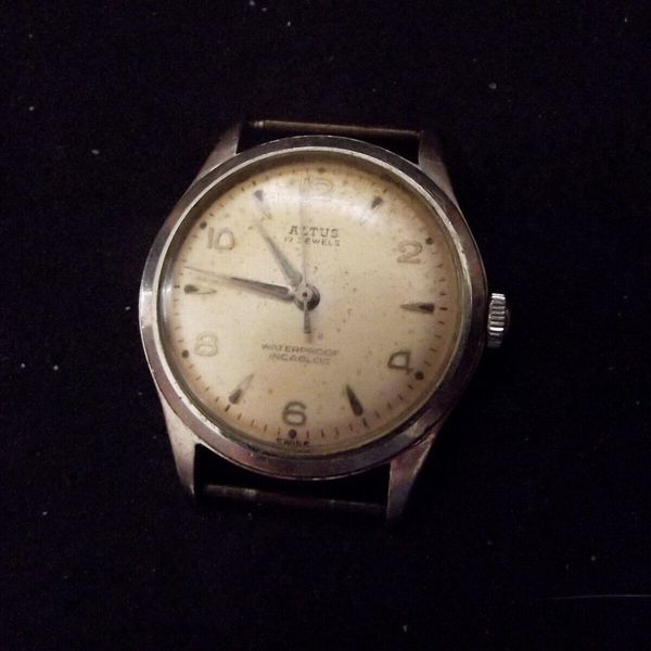 VTG ALTUS 17 JEWEL MANS WRISTWATCH, SWORD HANDS, FOR RESTORATION, FREE ...
