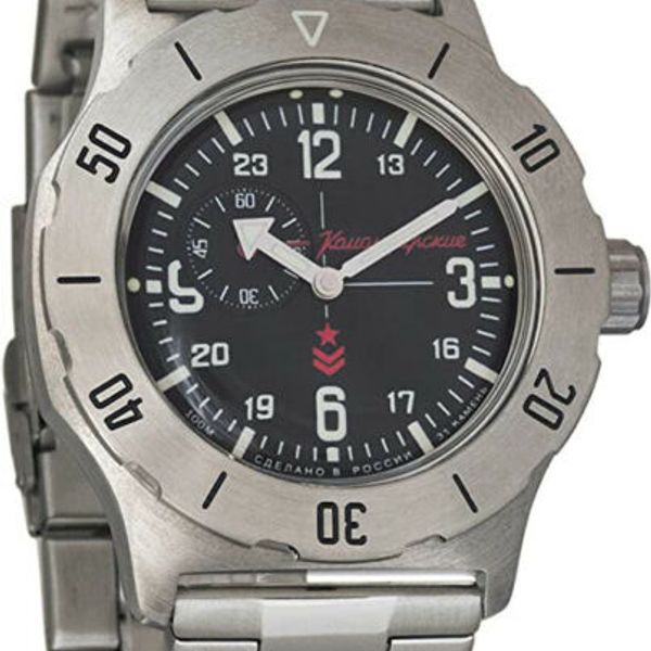 New Mens Military Automatic Watch Vostok Komandirskie 350504 Black Dial ...