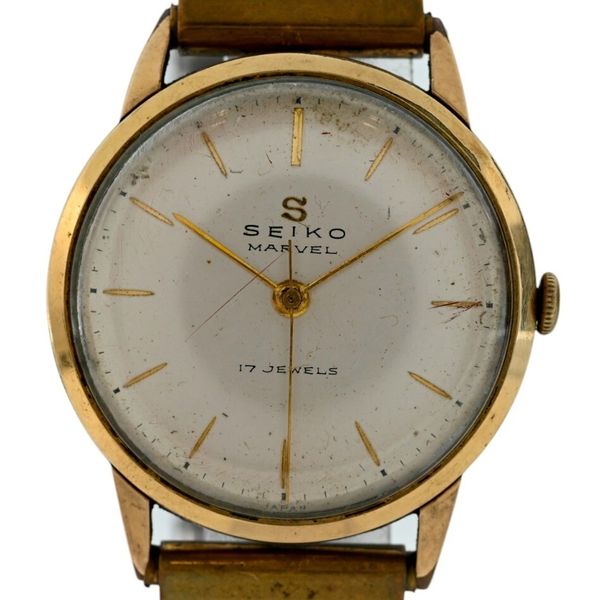 1957 Seiko 34mm Men's Marvel Gold Filled Mechanical Seikosha 17J Watch ...