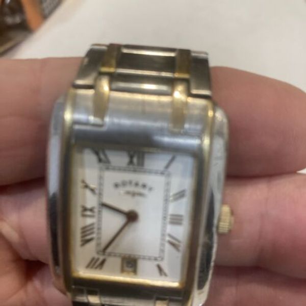 LARGE Vintage *ROTARY* TANK WATCH Swiss Made fully working ...