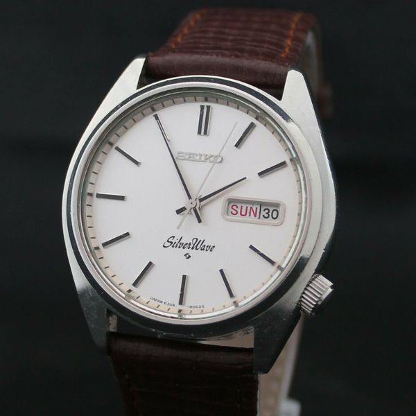 Vintage Seiko Silver Wave 6306-8000 June 1977 Automaic watch. 21 Jewels ...