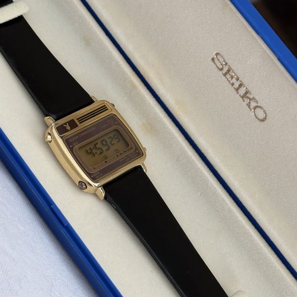 Vintage Seiko x Playboy Y486-401A Menâ s Digital Alarm Watch JDM 1980s ...