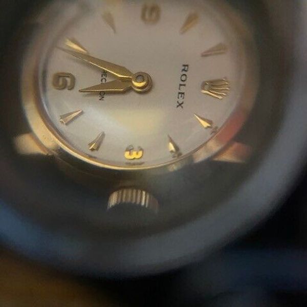 ROLEX 18ct PRECISION RARE VINTAGE 18ct GOLD 1956 WATCH + JEWELLER ...