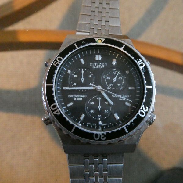 Vintage Citizen 1984 quartz chronograph 3530- 351011 37- 1050 rare ...