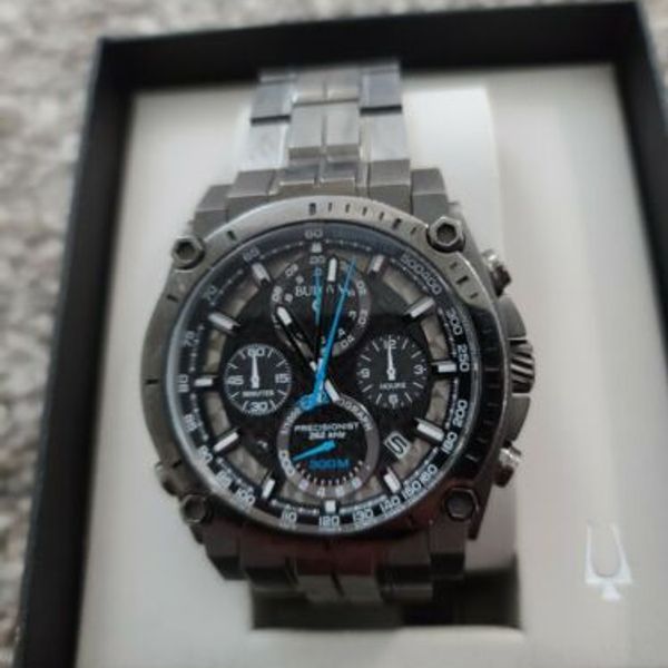 Bulova 98B229 Men's 46mm Precisionist Chronograph Watch - Gunmetal Gray ...