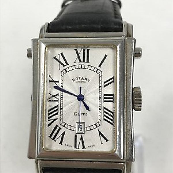 Rotary Elite Duo-Face Reverso 11306 Swiss Made Quartz Unisex Wristwatch ...