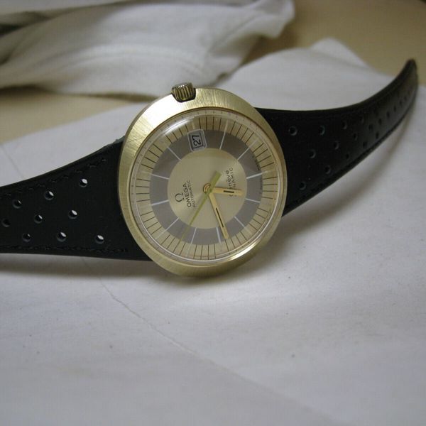 Men's Omega Dynamic 41mm Yellow Dial Automatic Date 1968 Swiss Watch ...
