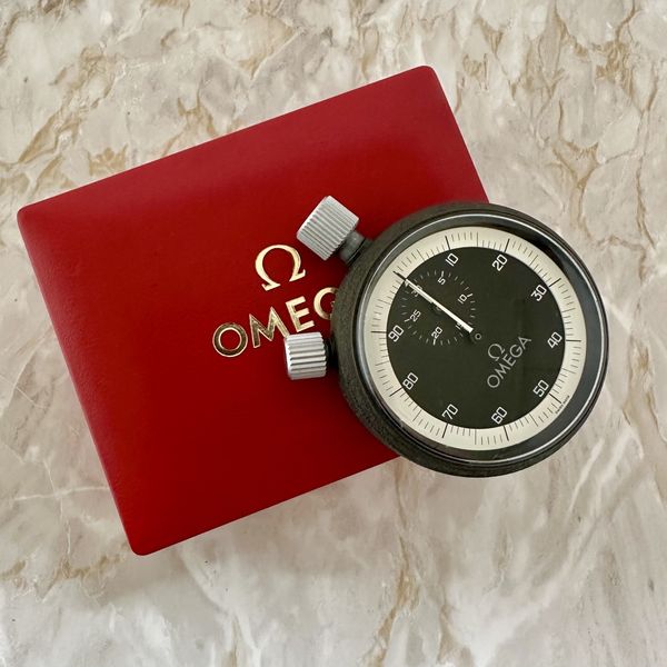 Rare OMEGA Stopwatch, Fly Back 1/100 Minute To Sleigh Period - With ...