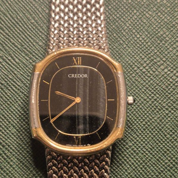 [WTS] Rare Credor w/ 18K Gold Bezel, Black Marble Dial from 80s - $420 ...