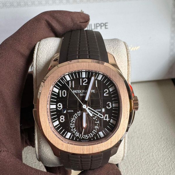 FS: Patek Philippe 5164 5164R Rose Gold Aquanaut Travel Time May 2023 ...