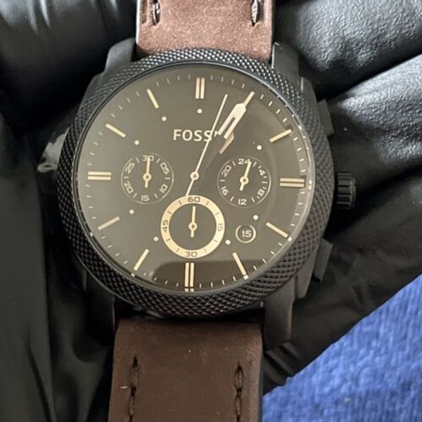 FOSSIL FS4656IE MENS MACHINE CHRONOGRAPH QUARTZ ANALOGUE BLACK DIAL ...